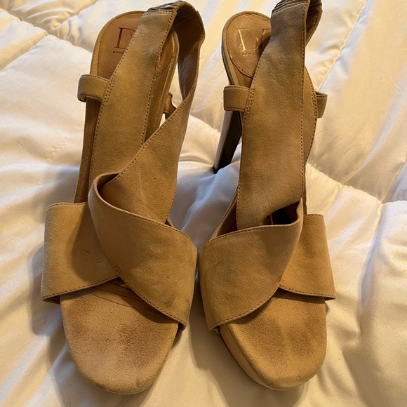 Diane Von Furstenberg | Shoes | Dianevon Furstenberg Fawn Suede Heels M ...
